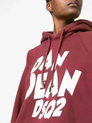 Dsquared2 Logo Print Drawstring Hoodie