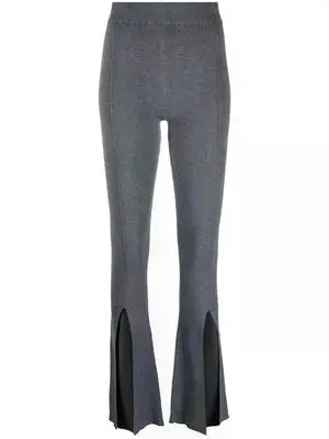 Remain Birger Christensen Rib Knit Trousers With Front Slit