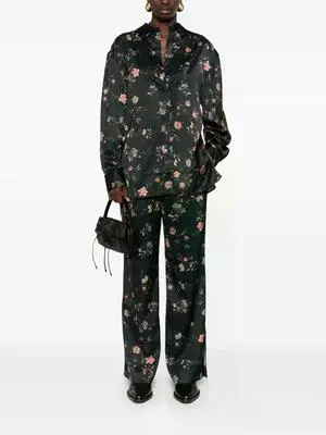 ALLSAINTS Floral-print Satin Trousers