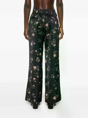 ALLSAINTS Floral-print Satin Trousers
