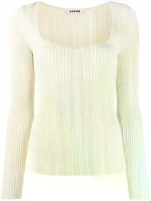 AERON Ribbed-knit Jumper - Yellow