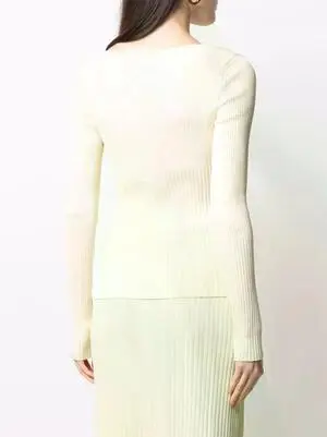 AERON Ribbed Knit Square Neck Jumper