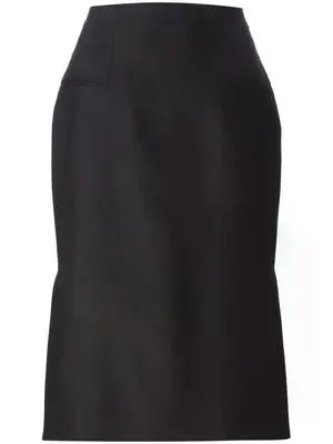 Alexander McQueen Midi Pencil Skirt - Black