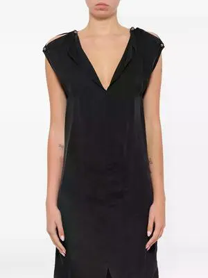 LANVIN V-neck Mini Dress With Cut-out Details
