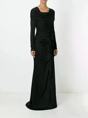 Givenchy Gathered Cascading Gown