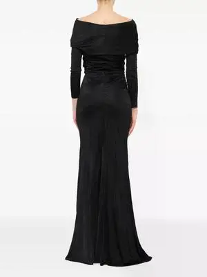 Givenchy Gathered Cascading Gown - Black