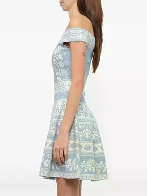 Alexander McQueen Floral Jacquard Mini Dress