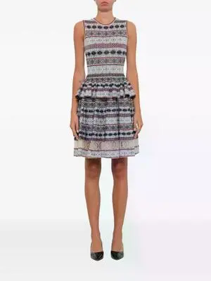 Alexander McQueen Jacquard Peplum Dress