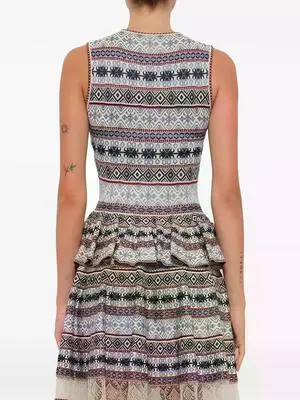Alexander McQueen Jacquard Peplum Dress