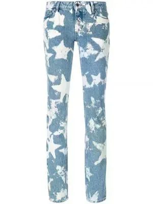 Givenchy Bleached Star Skinny Jeans - Blue