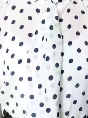 Balenciaga Gathered Polka Dot Blouse