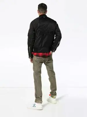 MASTERMIND WORLD Bomber Jacket With Camouflage Lining - Black
