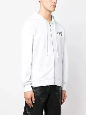 DIESEL® Logo Print Zip Up Hoodie