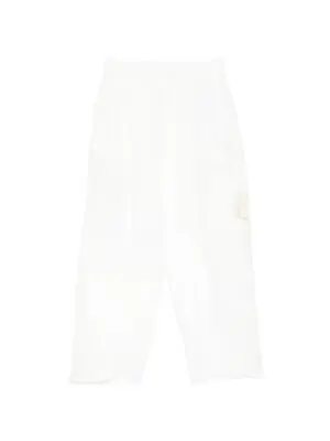 Undercover Logo Patch Tailored Trousers - Neutrals