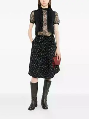 Undercover Printed Midi Dress - Black
