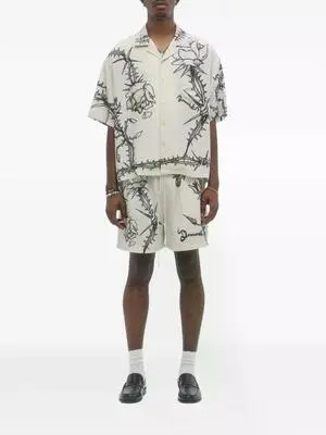 DOMREBEL Graphic Print Drawstring Shorts