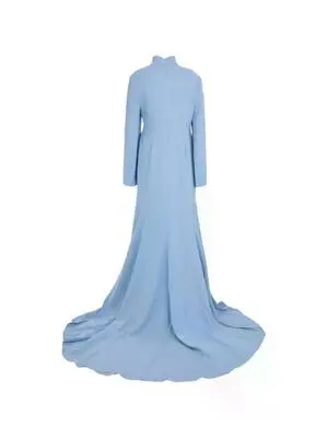 Solace London Draped Flared-sleeve Dress