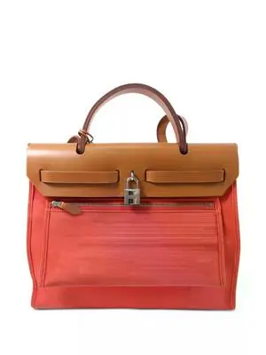 Hermès Pm Herbag Canvas Tote Bag - Orange