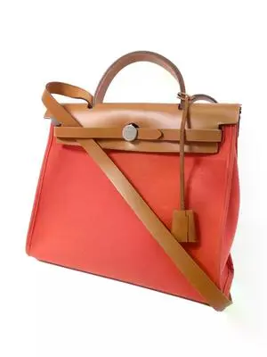Hermès Pm Herbag Canvas Tote Bag