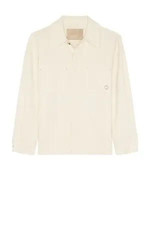 Helmut Lang Sailor Overshirt In Cream - Muslin