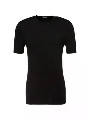 Zimmerli Crew-neck Short-sleeve T-shirt - Black