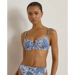 Ralph Lauren Geometric Print Balconette Bikini Top