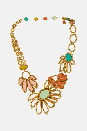 GFW Geometric Floral Motif Necklace
