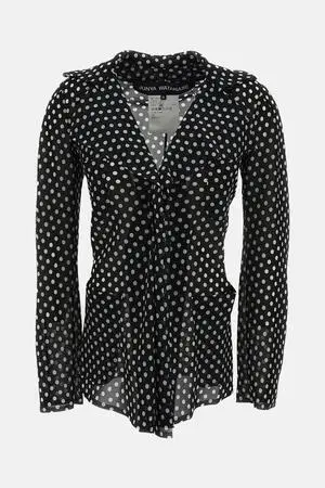 Junya Watanabe Polka Dot Single-breasted Blazer - Black