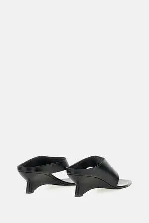 Khaite Marlow Mule 55 In Shiny Leather - Black