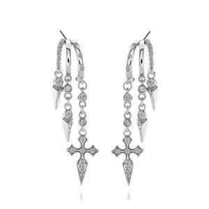 AARIA LONDON Aaria London Naxos Cross Drop Earrings