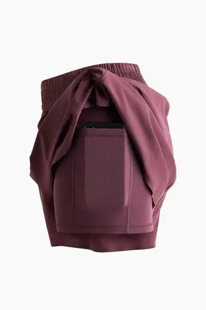 H&m Double-layered Sports Shorts - Boysenberry