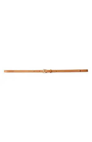 Lafayette 148 New York L-beam Leather Skinny Belt
