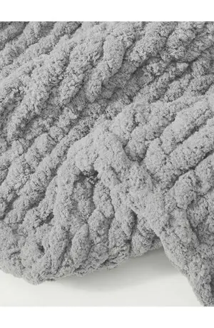 SUNDAY CITIZEN Snug Loose Knit Throw Blanket - Cloud Grey