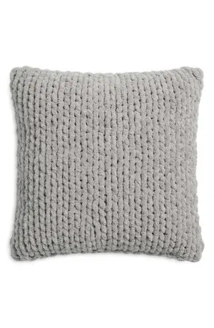 SUNDAY CITIZEN Snug Loose Knit Throw Pillow - Cloud Grey