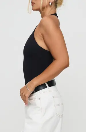 Princess Polly Halter Neck Bodysuit - Black