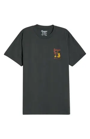 SEAGER CO Smokey Graphic Print Cotton T-shirt