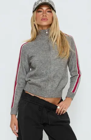 Princess Polly Caysey Front Zip Sweater