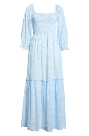 SUGARLIPS Aubry Smocked Ruffle Hem Maxi Dress