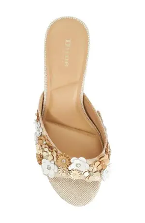 Dune London Maizy Kitten Heel Slide Sandal - Ecru