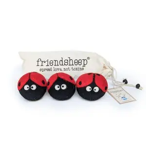 FRIENDSHEEP Wool Dryer Balls Xl Set Of 3 Ladybug