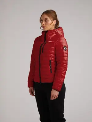 JACK1T Padded Hooded Jacket - Cherry Red
