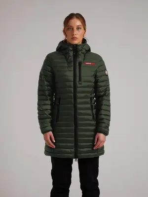 JACK1T Satell1te Longline Hooded Jacket - Olive