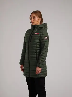 JACK1T Satell1te Longline Hooded Jacket - Olive