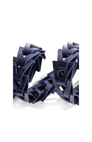 JURGI Patent Leather Triangle Loop Belt - Navy