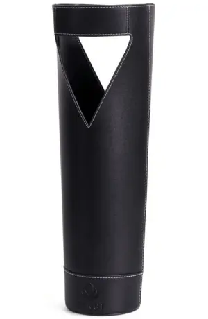 JURGI Leather Wine And Champagne Carrier - Black