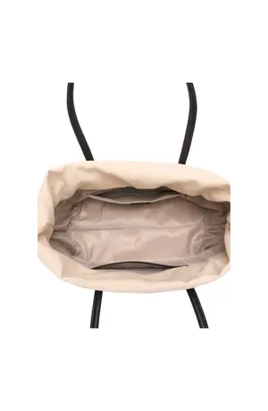 JURGI Canvas Tote With Leather Trim