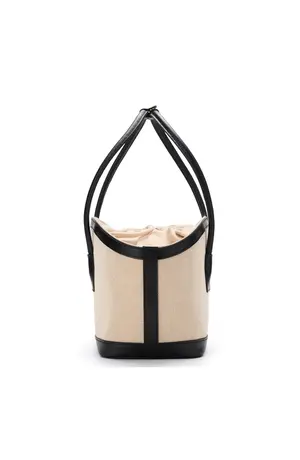 JURGI Canvas Tote With Leather Trim
