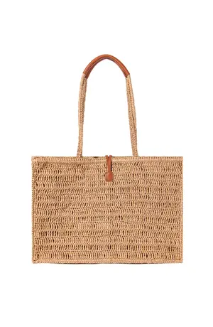 JURGI Raffia And Leather Beach Tote
