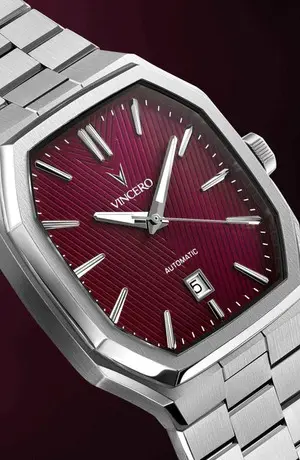 VINCERO Inception Shift Automatic Bracelet Watch - Red
