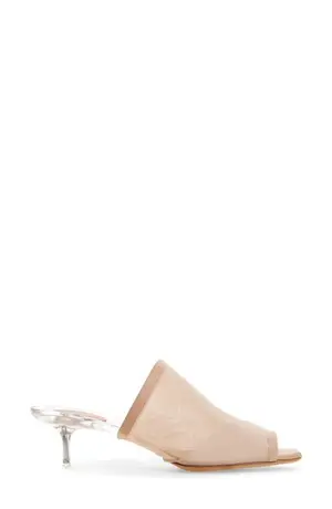 COURREGES Transparent Sole Mesh Slide Sandal - Dune